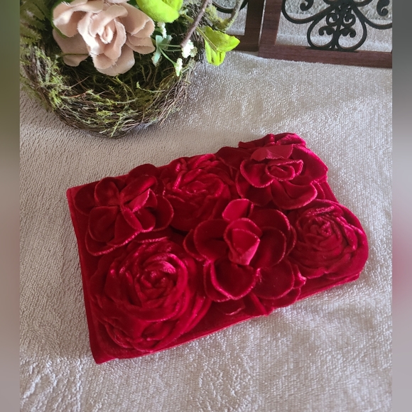 Shiraleah | Bags | Red Velvet Clutch By Shiraleah | Poshmark